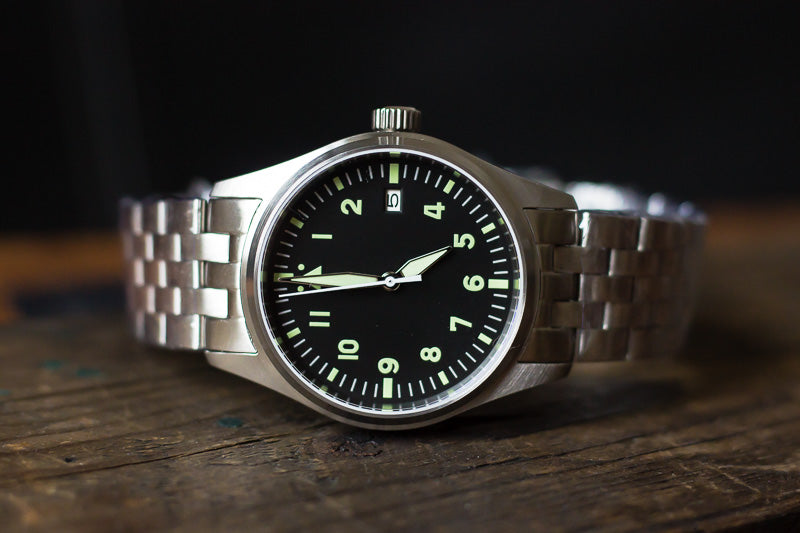 Addiesdive Pilot Fliegeruhr Automatik ohne Logo | Metallband – ZEIGR-Shop